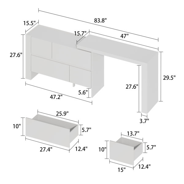 Wade Logan® Arez 83.8'' W Computer Desk & Reviews | Wayfair